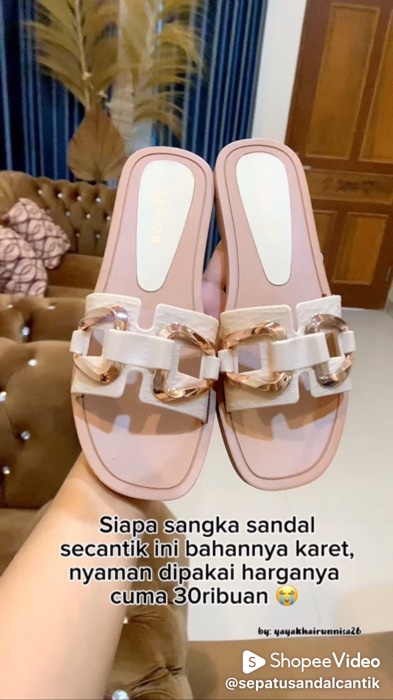 Sandal cantik buat lebaran atau hamg out | Shopee Video Indonesia