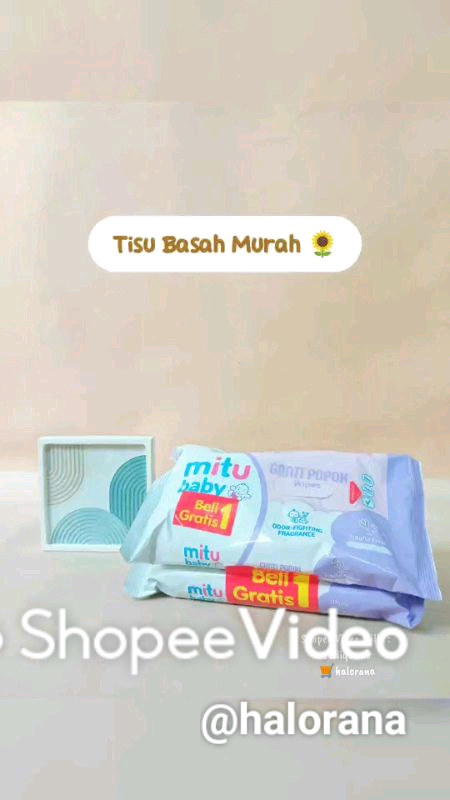 Tisu basah mitu beli 1 gratis 1 | Shopee Video Indonesia