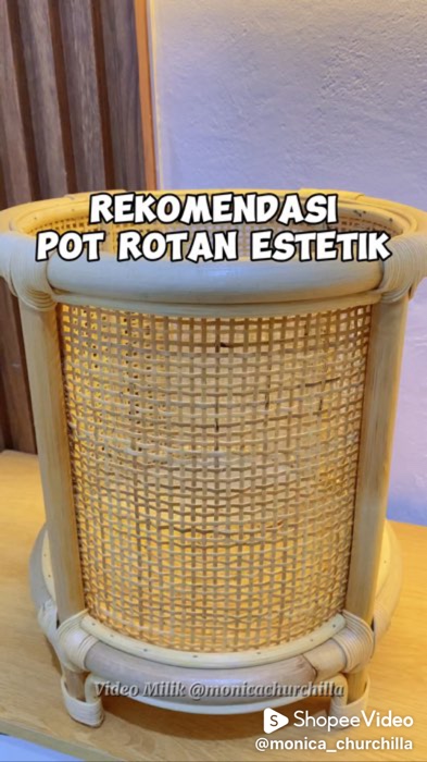 Pot bunga rotan estetik banget😍 | Shopee Video Indonesia