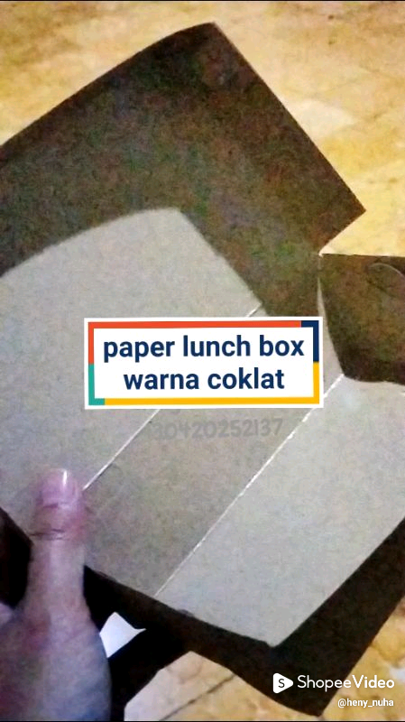 paper lunch box warna coklat/kardus makan untuk takeaway | Shopee Video ...