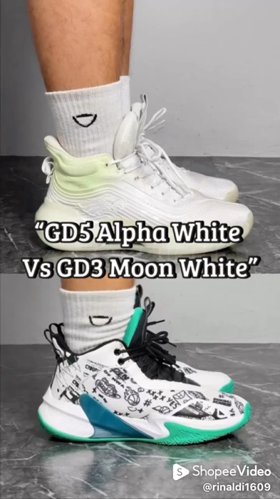 GD5 Alpha White Vs GD3 Moon White 🤍 Dua-duanya super Keccee | Shopee ...