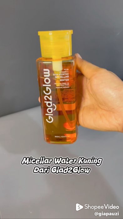 Micellar water kuning Glad2Glow | Shopee Video Indonesia