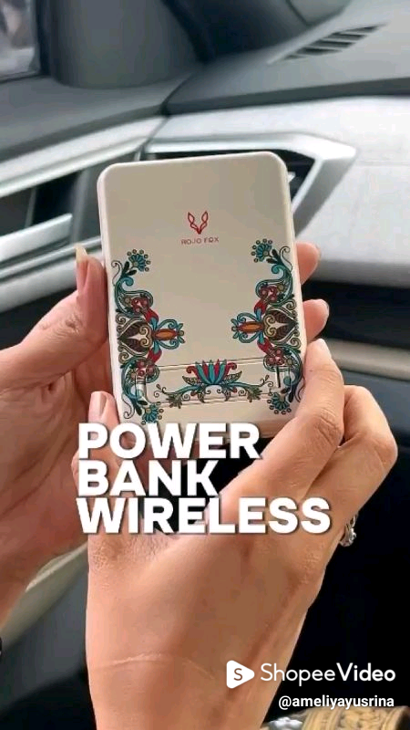 Rojo Fox Magnetic Power Bank Batik Pattern | Shopee Video Indonesia