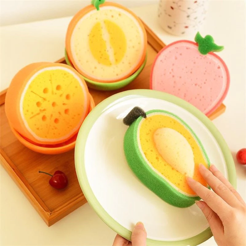 Spons Cuci Piring Bentuk Buah Tebal Lucu | Katalog Produk